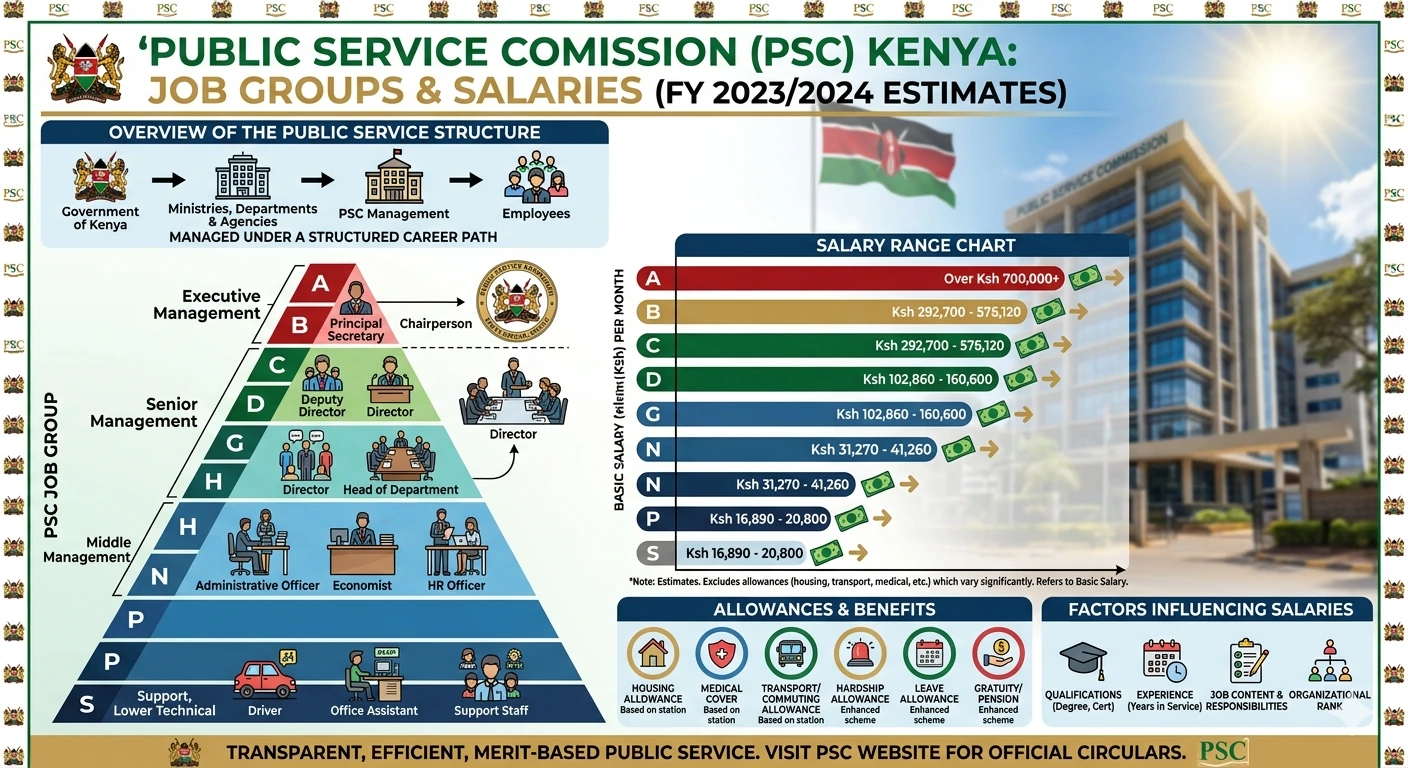 Public Service Commission Job Groups and Salaries - Jobs Miller Kenya